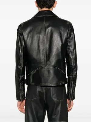 Alexander McQueen Zipped Leather Biker Jacket