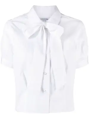 Thom Browne Bow-embellished Poplin Shirt