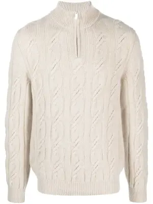 Fedeli Chunky-knit Wool-blend Jumper - Neutrals