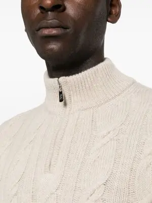 Fedeli Chunky-knit Wool-blend Jumper - Neutrals