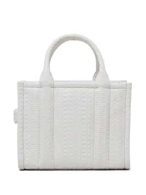 Marc Jacobs Small Monogram Leather Tote Bag - White