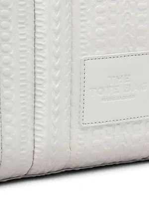 Marc Jacobs Small Monogram Leather Tote Bag - White