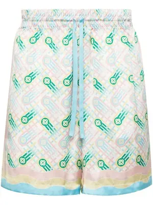 Casablanca Ping Pong Silk Shorts
