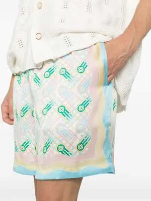 Casablanca Ping Pong Silk Shorts