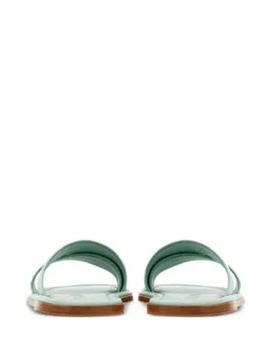 FERRAGAMO Logo-print Round-toe Slides