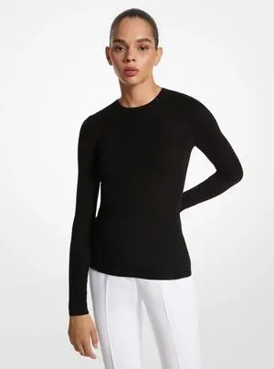 Michael Kors Super Cashmere Long-sleeve Shirt - Black