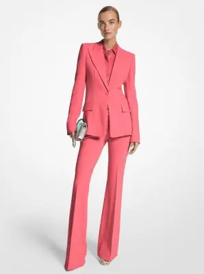 Michael Kors Georgina Stretch Crepe Blazer - Pebble