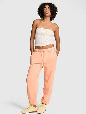 Pink High Rise Sweatpants For Women