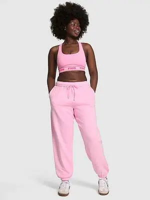 Pink Elasticated Sweatpants For Women