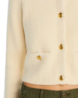 Aqua Button Front Cardigan Exclusive - Ivory