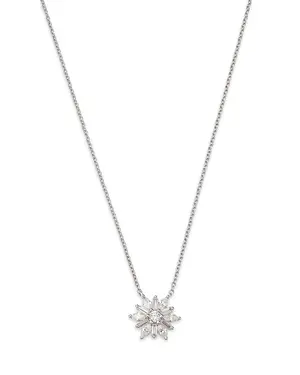 Bloomingdale'S Diamond Starburst Pendant Necklace - White