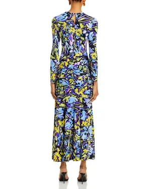 Aqua High Slit Maxi Dress