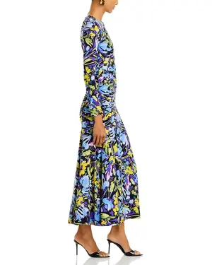 Aqua High Slit Maxi Dress