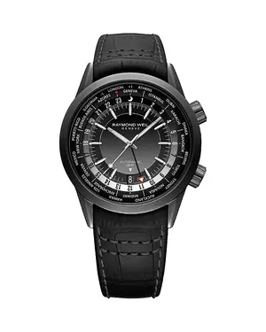 RAYMOND WEIL Freelancer Gmt Worldtimer Watch - Black