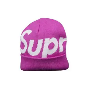 Supreme Big Logo Beanie - Purple