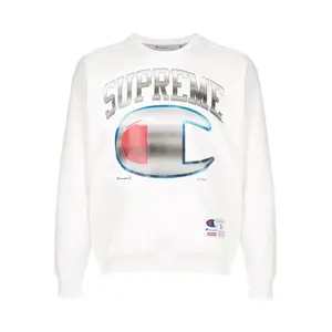Supreme X Champion Chrome Crewneck - White