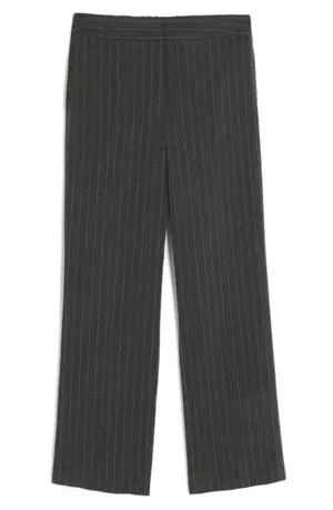 RIVER ISLAND Diamante Pinstripe Straight Leg Trousers