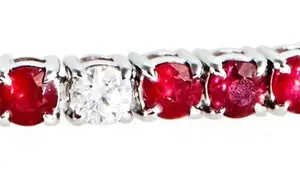 VALANI ATELIER Ruby And Diamond Tennis Bracelet