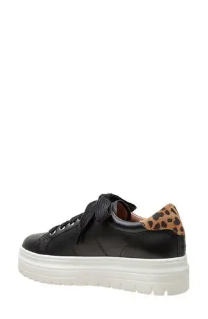 Linea Paolo Jill Platform Sneakers - Black/cognac-black