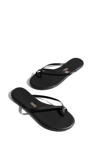 Tkees Riley Metallic Flip Flop - Black
