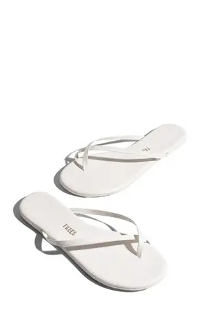 Tkees TKEES Riley Metallic Flip Flop Cream