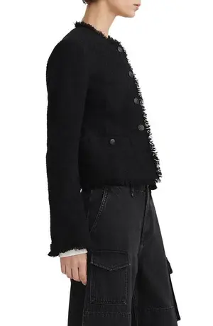 Rag & Bone Carmen Fringe Tweed Jacket