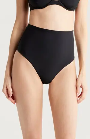 Bondi Born Faith High-waist Bikini Bottom - Black
