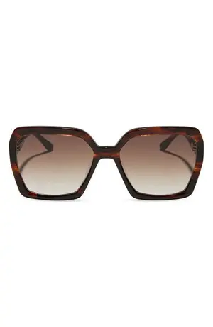 DIFF Sloane 54mm Square Sunglasses - Brown Gradient