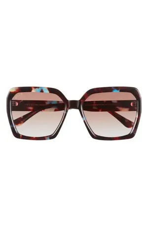 DIFF DIFF Sloane 54mm Square Sunglasses Confetti Tortoise/brown