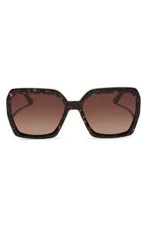 DIFF Sloane 54mm Square Sunglasses - Glitter Tortoise/brown