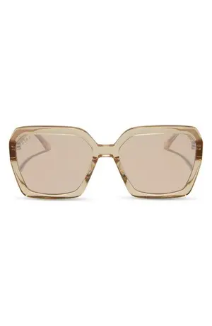 DIFF DIFF Sloane 54mm Square Sunglasses Honey Crystal Flash