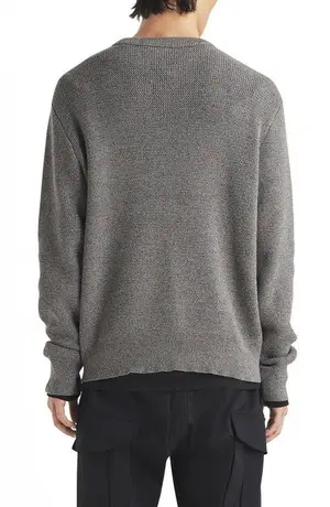Rag & Bone Dexter Marled Organic Cotton Blend Sweater - Grey