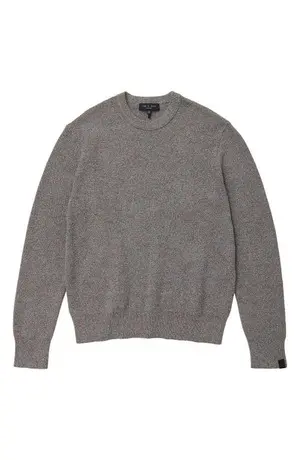 Rag & Bone Dexter Marled Organic Cotton Blend Sweater - Grey