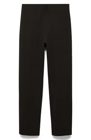 Mango High-waist Skinny Trousers - Black