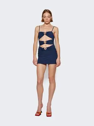 Christopher Esber Pierced Orbit Mini Dress