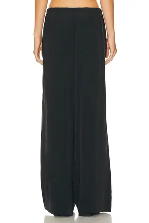 ST. AGNI Relaxed Silk Pant In Black