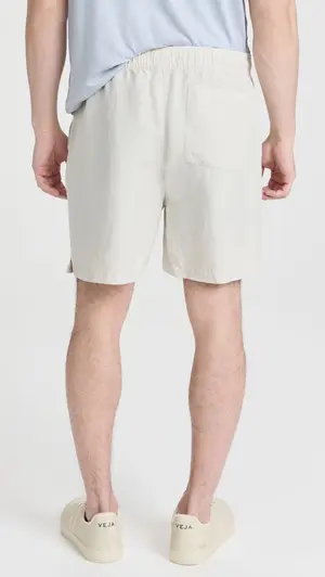 Onia Air Linen Pull-on Shorts - Stone