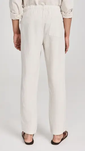 Onia Air Linen Pull-on Pants - Stone