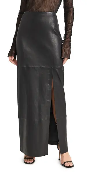Rag & Bone Ilana Stretch Leather Skirt