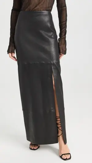 Rag & Bone Ilana Stretch Leather Skirt