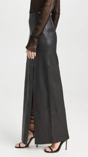 Rag & Bone Ilana Stretch Leather Skirt