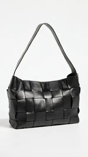 ST. AGNI Woven Mini Tote - Black