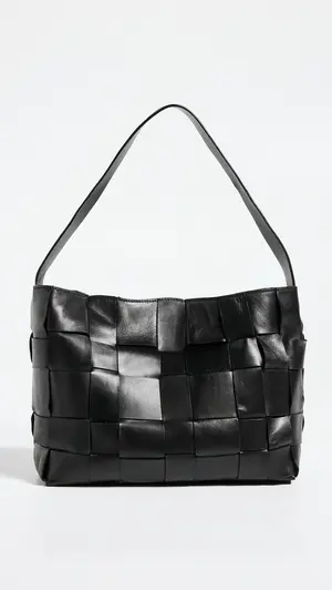 ST. AGNI Woven Mini Tote - Black