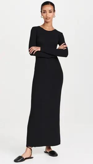 LESET Lauren Long Sleeve Maxi Dress