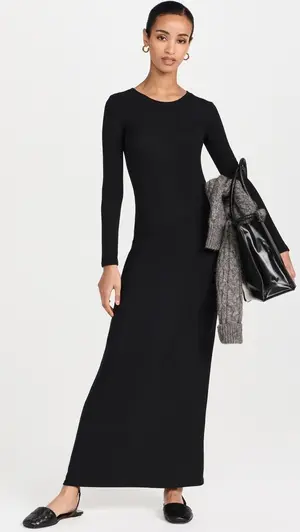LESET Lauren Long Sleeve Maxi Dress