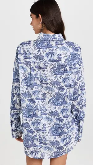 Staud Colton Toile Print Shirt
