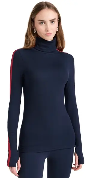 Splits59 Jackson Rib Full Length Turtleneck Top