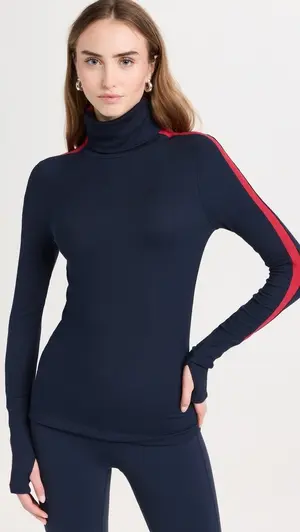 Splits59 Jackson Rib Full Length Turtleneck Top