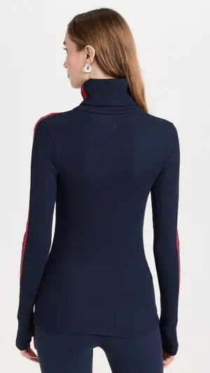 Splits59 Jackson Rib Full Length Turtleneck Top