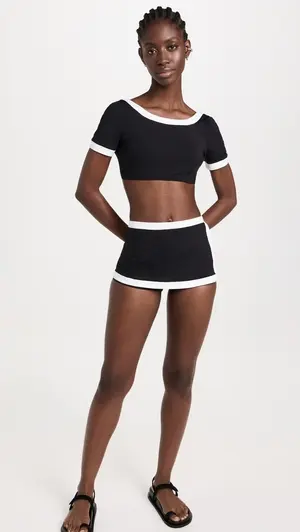Staud Nell Swim Skirt